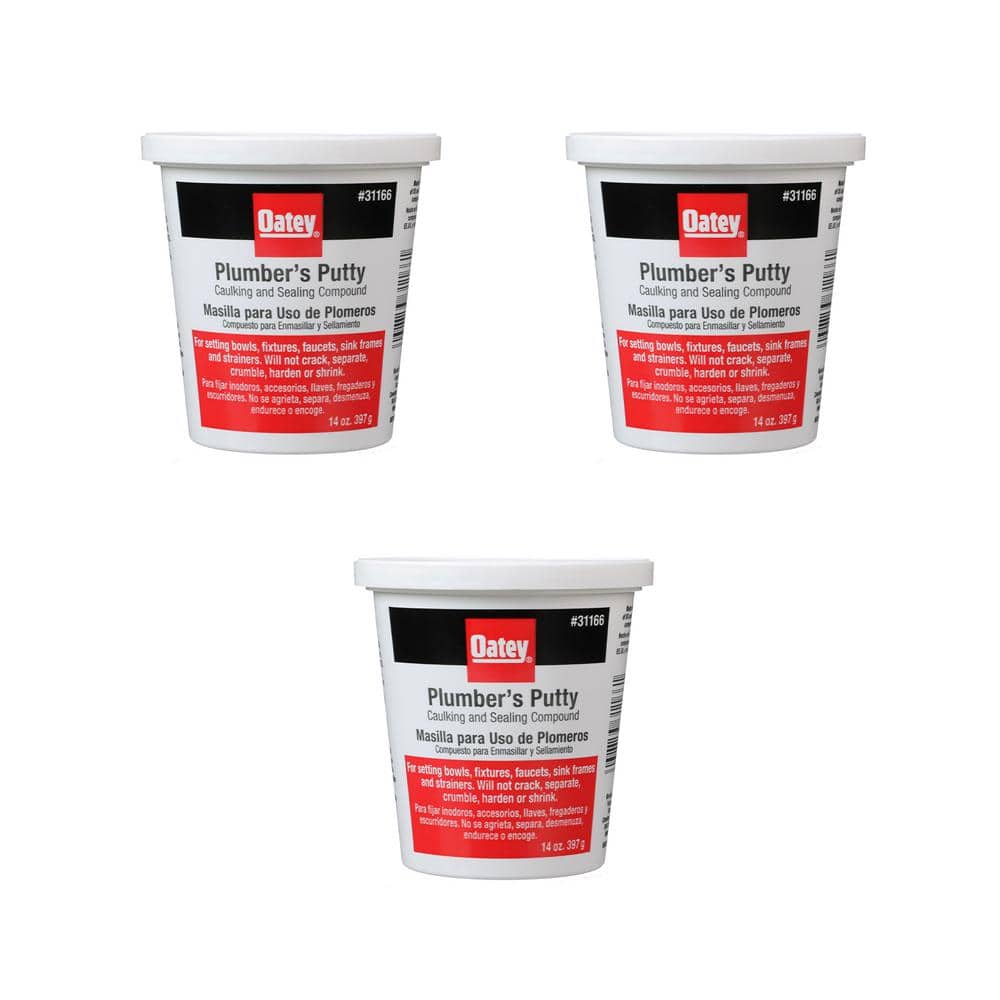 Oatey 14 oz. Plumber's Putty (3-Pack) 311662-2 - The Home Depot