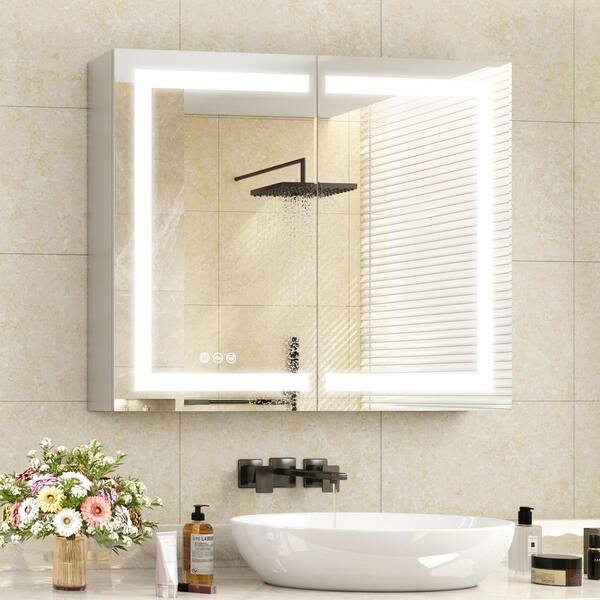 Ziyudura 36 In W X 30 In H Rectangular Aluminum Recessed Or Surface