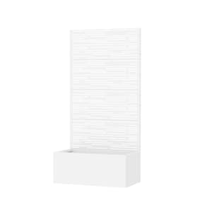 PexFix 59 in. H x 30 in. W White Outdoor Metal Raised Garden Bed ...