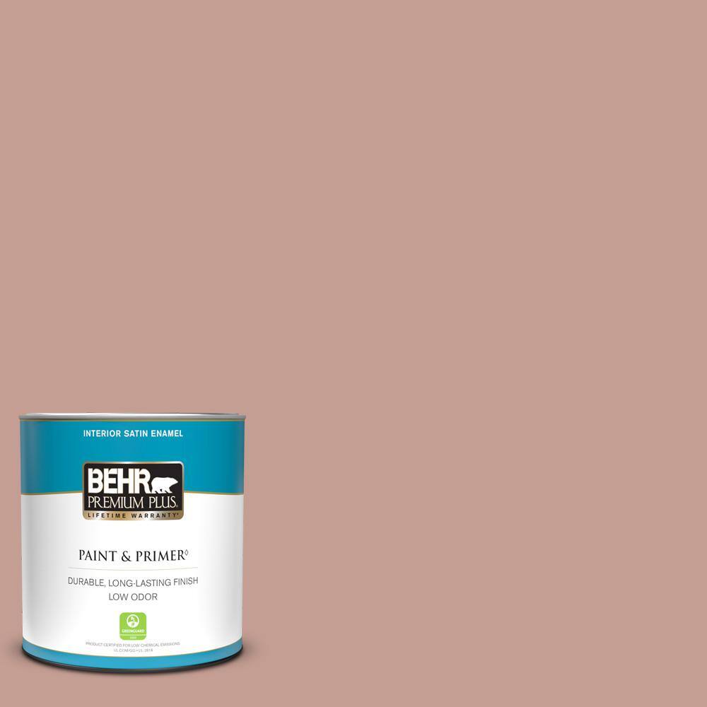 BEHR PREMIUM PLUS 1 qt. #S170-4 Retro Pink Satin Enamel Low Odor ...