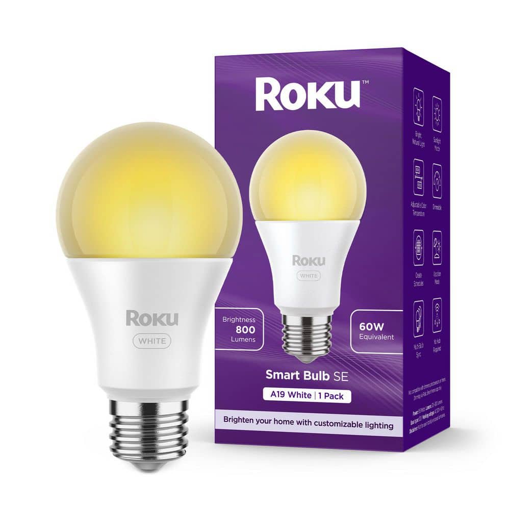 Roku 9.5-Watt Equivalent A19 LED A-Style LED Light Bulbs with ...