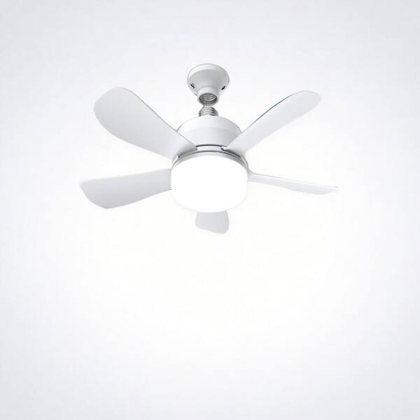 bessten Sirocco 16 in. Indoor Screw Bulb White Ceiling Fan with ...