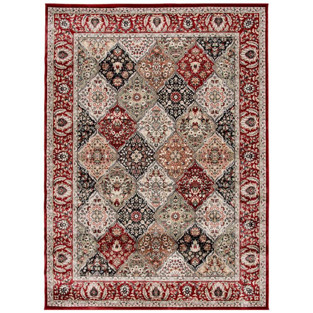 Natco Kurdamir Lochlan 8 ft. x 11 ft. Cinnabar/Multi Area Rug ...