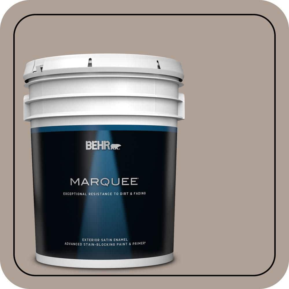 BEHR MARQUEE 5 gal. #N180-4 Moleskin Satin Enamel Exterior Paint ...