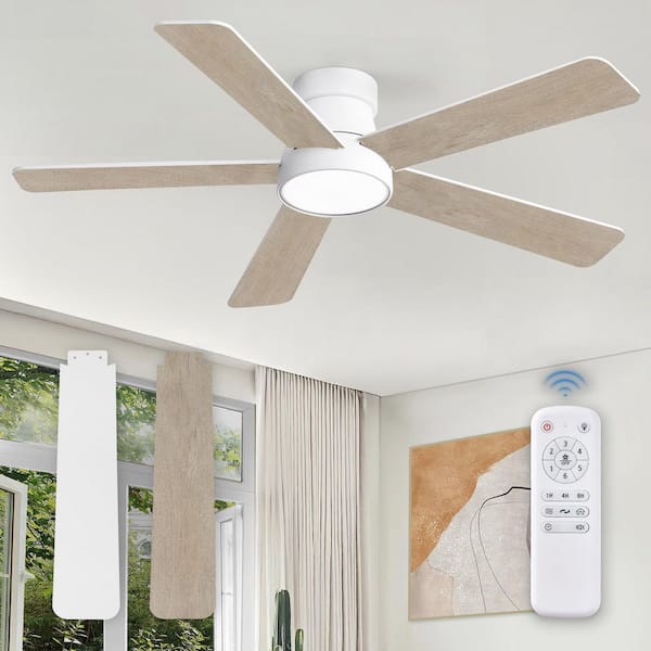 MOKSILED 48 in. indoor Matte White Flush Mount Low Profile 3-Color 6 ...