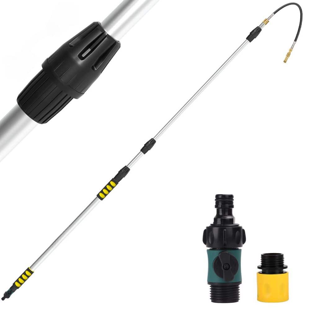 Laybus 16 ft. (24 ft. Reach) Rain Gutter Cleaner Tool, Gutter Cleaning ...