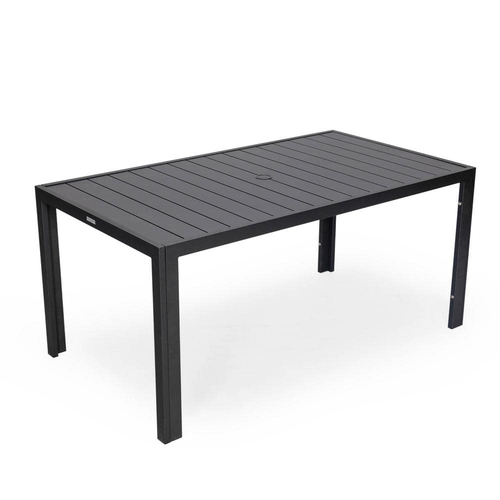 Leisuremod Chelsea Mid-Century Modern 63 in. Rectangular Outdoor ...