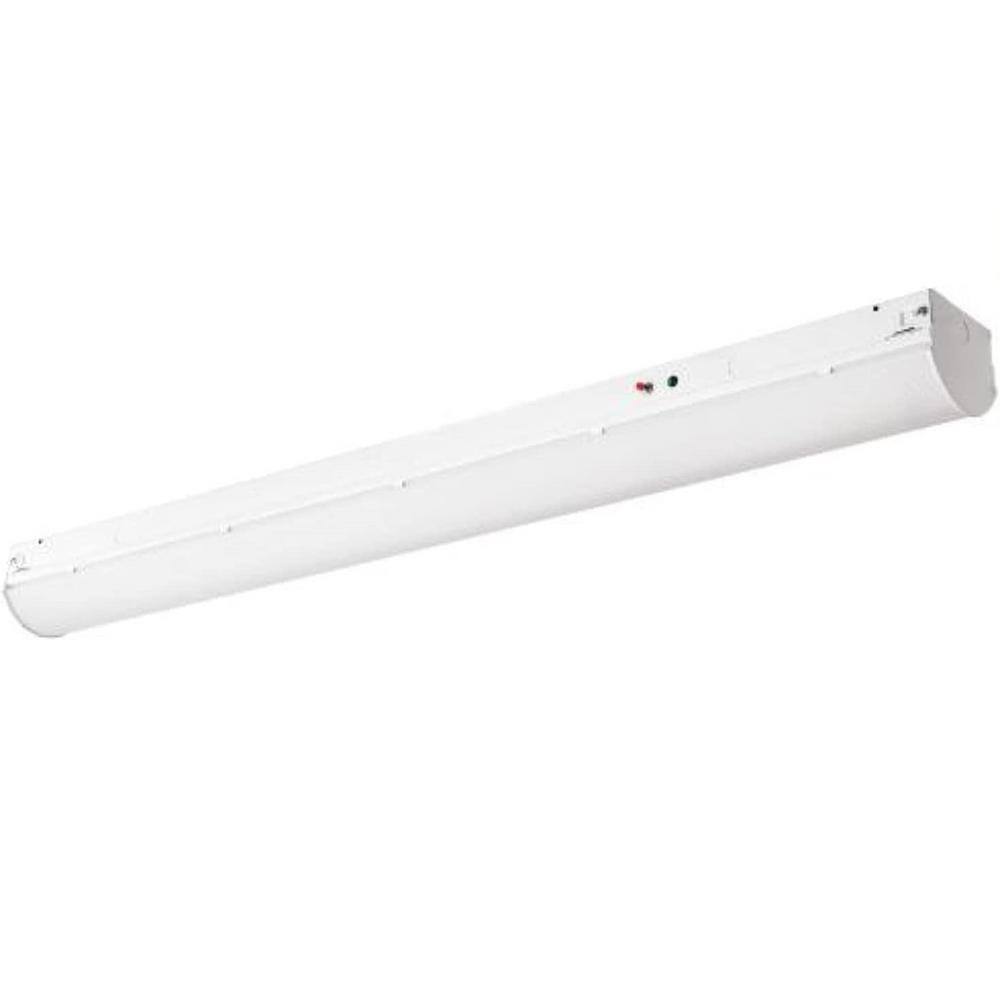 Sunlite 4 ft. 19-Watt Integrated LED White Strip Light Fixture Linear Motion Sensor Suspension ...