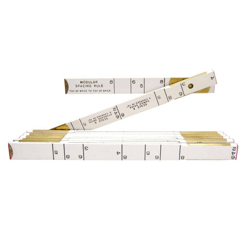 Crescent Lufkin 6 ft. x 5/8 in. Masonry Wood Ruler 646LN - The Home Depot
