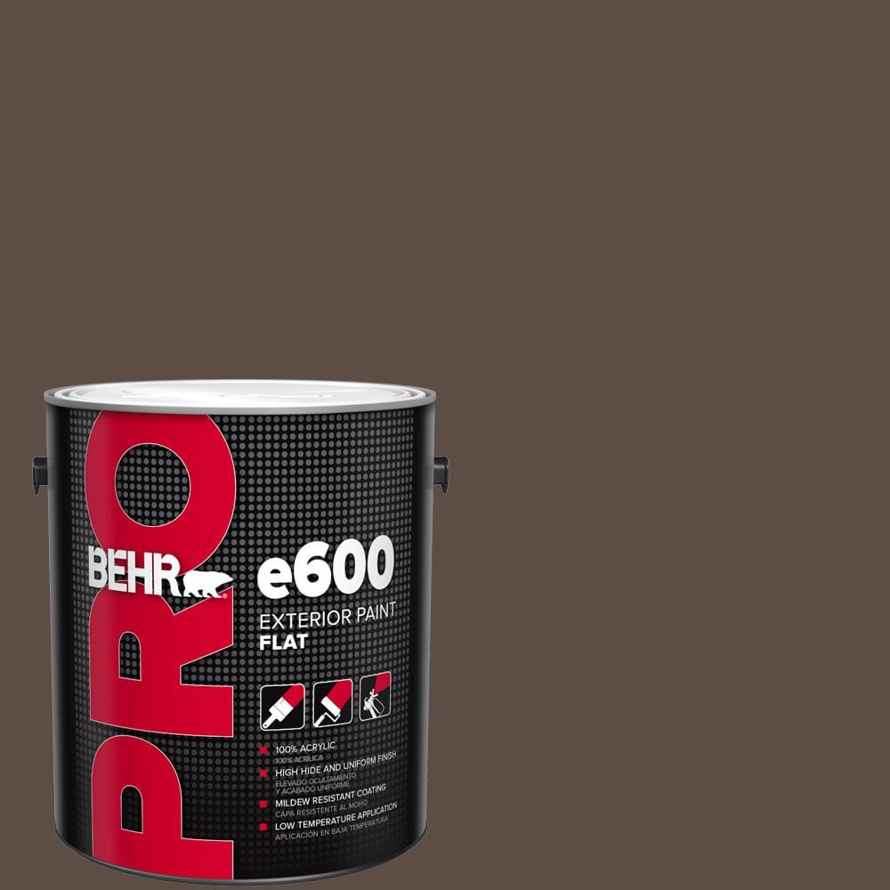 BEHR PRO 1 gal. #HDC-FL15-05 Warm Pumpernickel Flat Exterior Paint ...