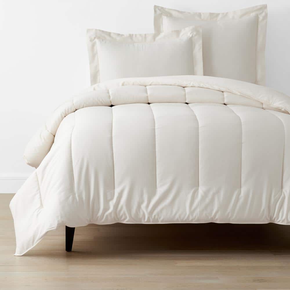 The Company Store Company Cotton Ivory Full Sateen Comforter 51339E-F ...
