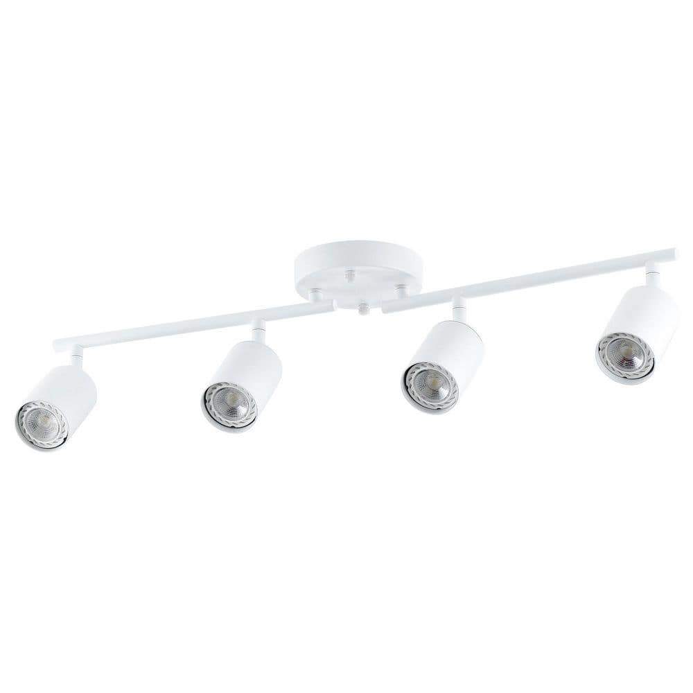 Merra 4-Light 2 ft. Matte White Ceiling Mounted Hardwired Track ...
