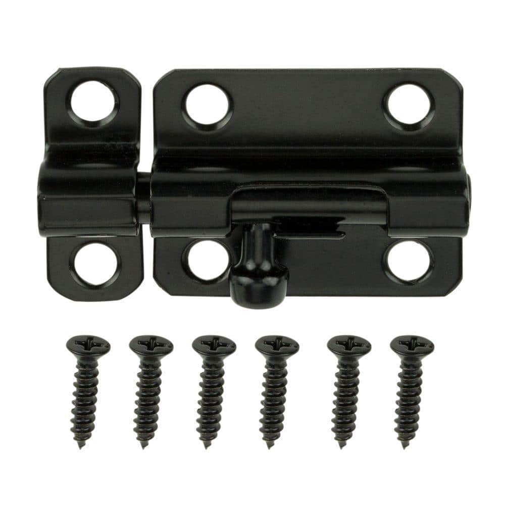 Everbilt 2 in. Black Window Bolt 33540 - The Home Depot
