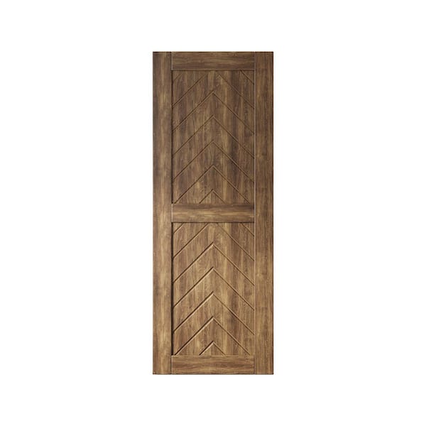HOMACER JT1 26 in. x 80 in. C-Panel Solid Core Dark Walnut Fishbone ...