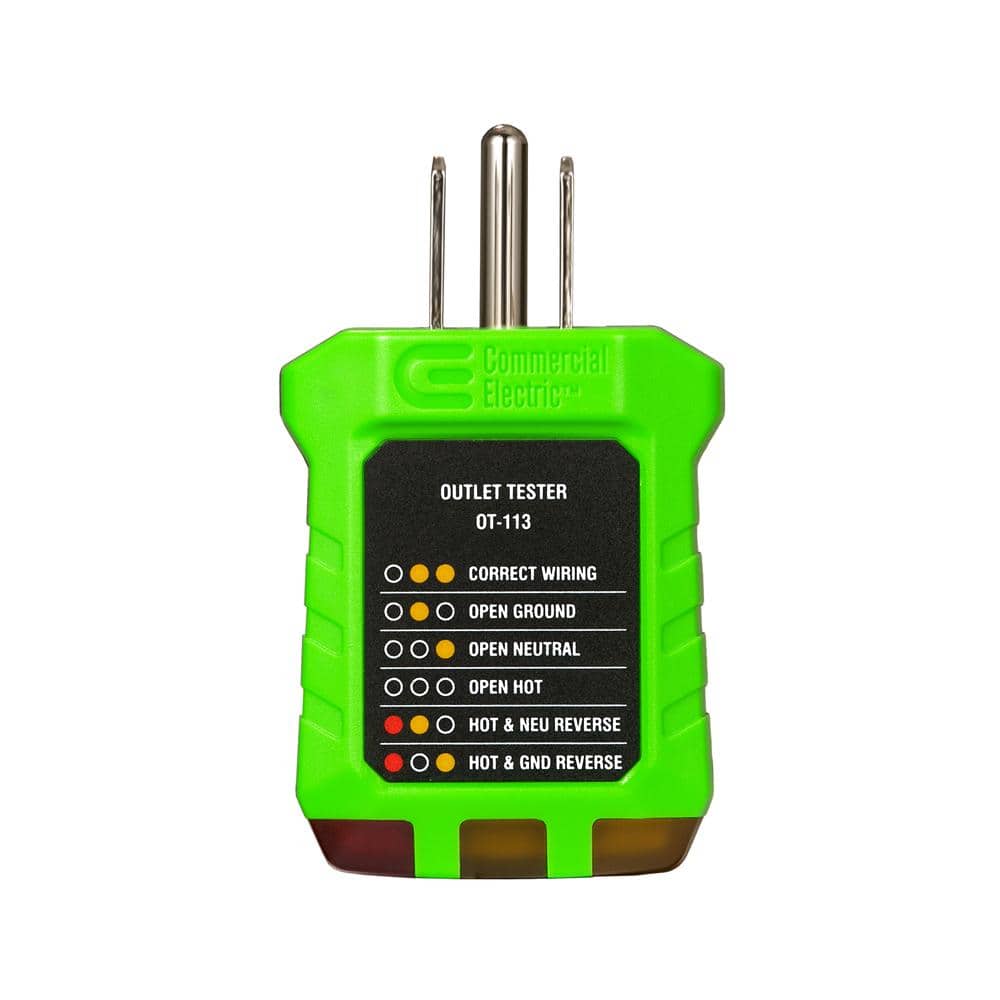 Commercial Electric Outlet Tester OT-113 - The Home Depot