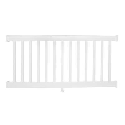 Weatherables Vanderbilt 3 ft. H x 5 ft. W White Vinyl Railing Gate Kit ...
