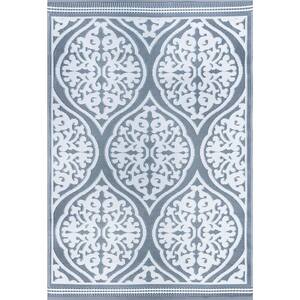 StyleWell Jasper Gray 7 ft. x 10 ft. Border Indoor/Outdoor Area Rug 564651