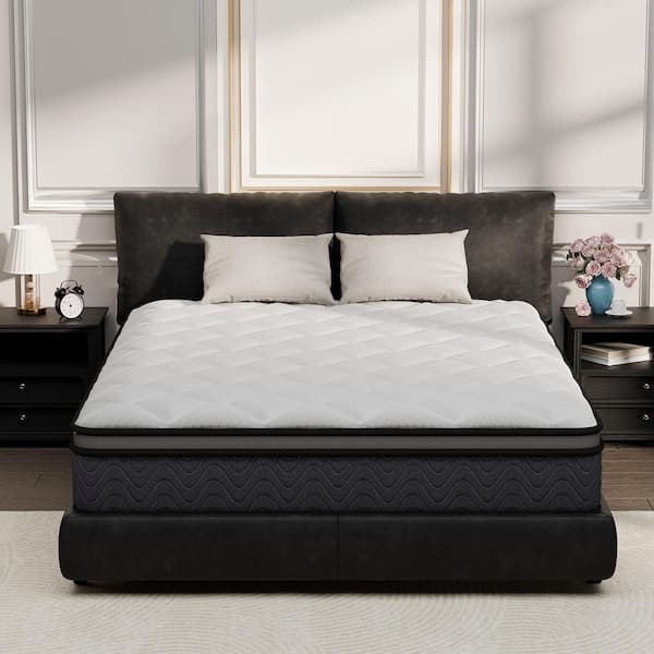 Somnify Full Medium Hybrid Memory Foam 12 in. Pocket Spring Support and ...