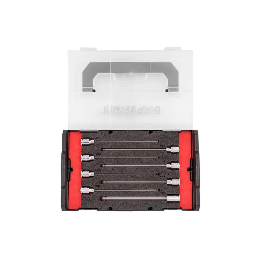TEKTON 3/8 in. Drive Long Ball End Hex Bit Socket Set with Mini ...