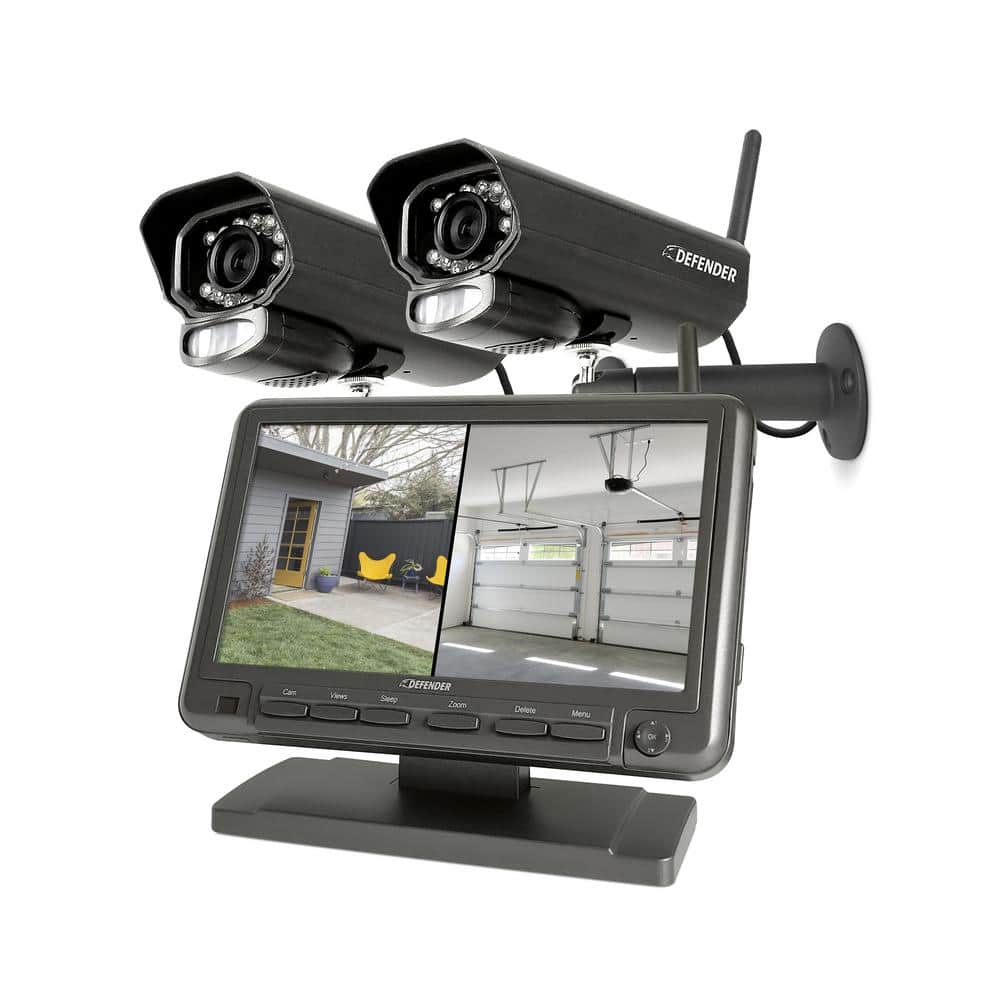 Defender PHOENIXM2 Non-Wi-Fi. Plug-In Security Camera System with 7-in ...
