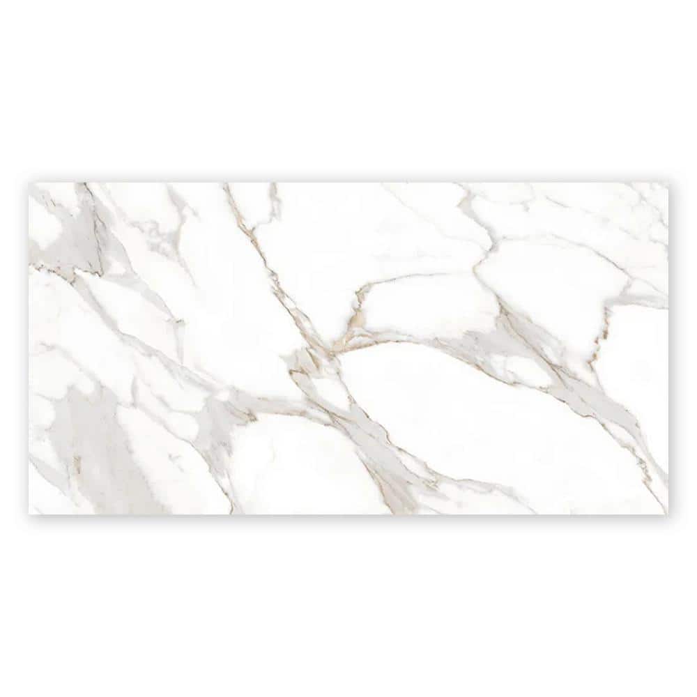 Apollo Tile Veneto 4 in. x 5 in. Polished White with Gray-Gold ...