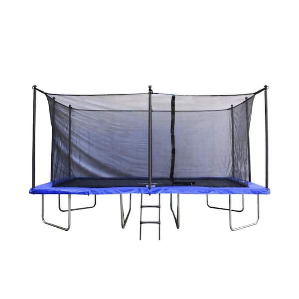 Teamson Home 9 ft. Rectangular Trampoline with Safety Enclosure ...