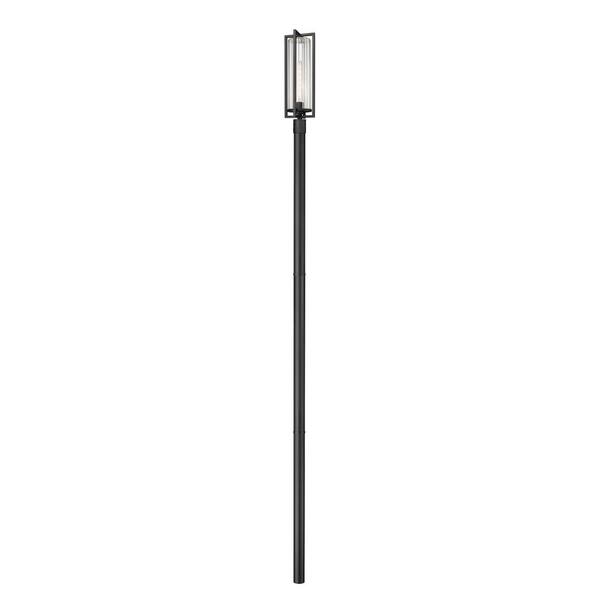 Aura 1-Light Black Aluminum Hardwired Outdoor Marine Grade Post Light ...