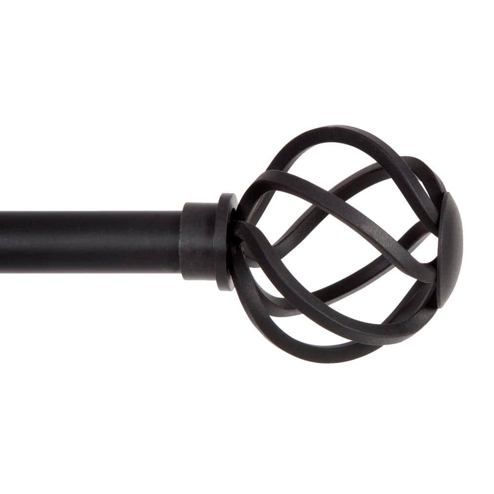 Kenney Cage 28-48 in Adjustable Single Curtain Rod 5/8 in. Diameter in ...