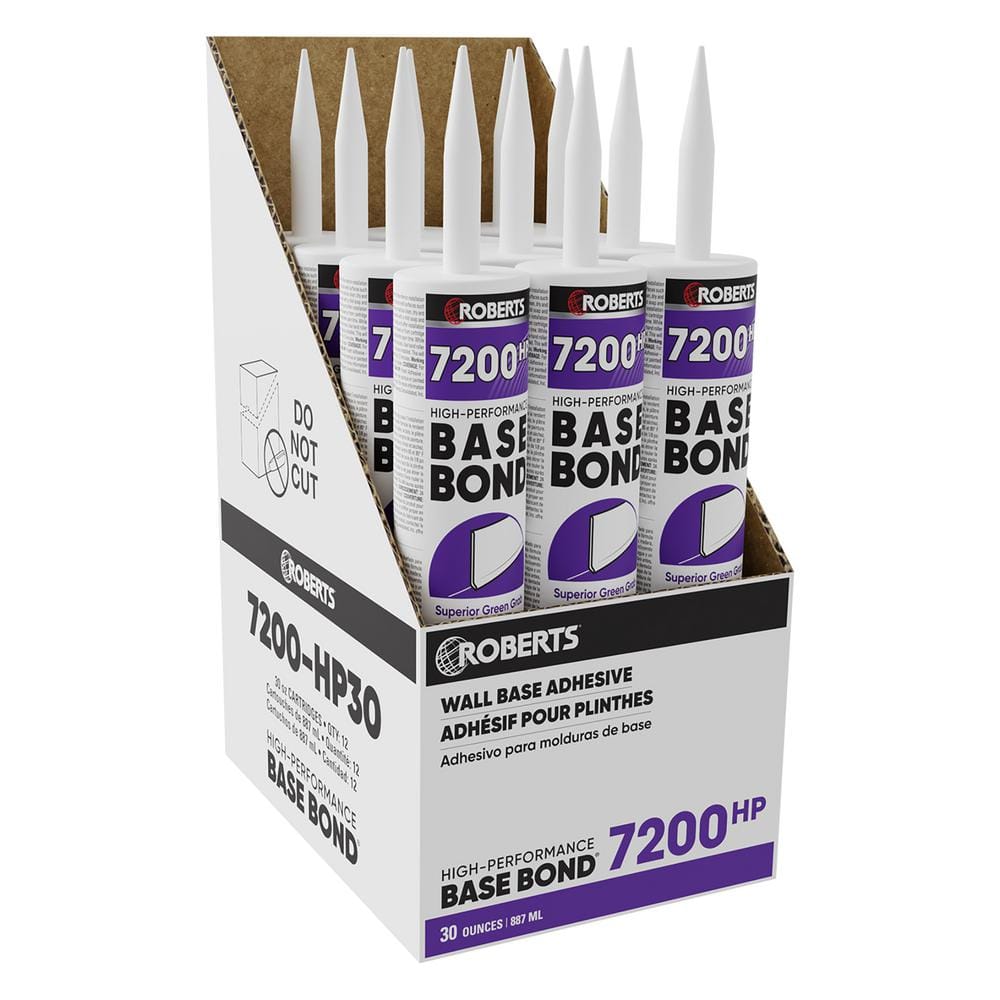 ROBERTS 0.94 qt. 24 Hour Dry Time Vinyl, Rubber and Carpet Wall Base ...