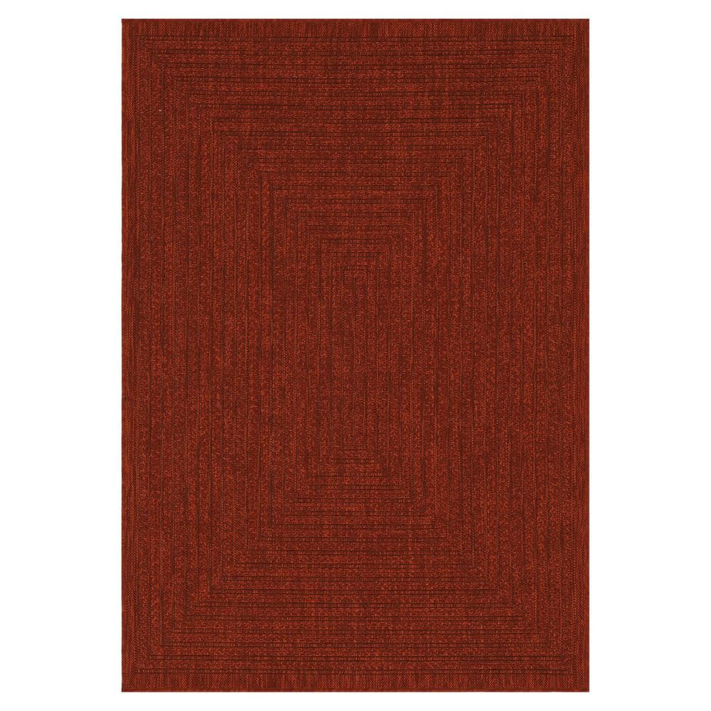 PLAYA RUG Viola Red 4 ft. x 6 ft. Indoor/Outdoor Area Rug VIO-RED-4X6 ...