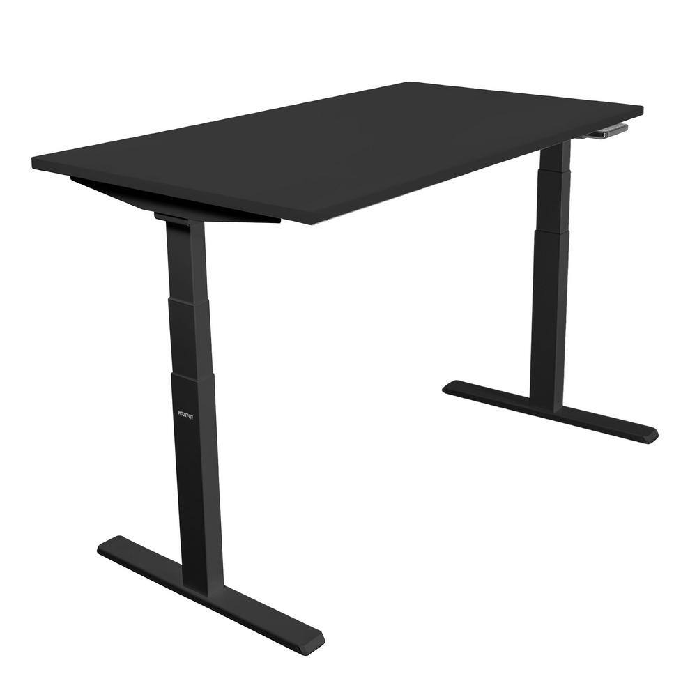 mount-it! 55 in. Rectangular Dual Motor Electric Standing Desk with ...