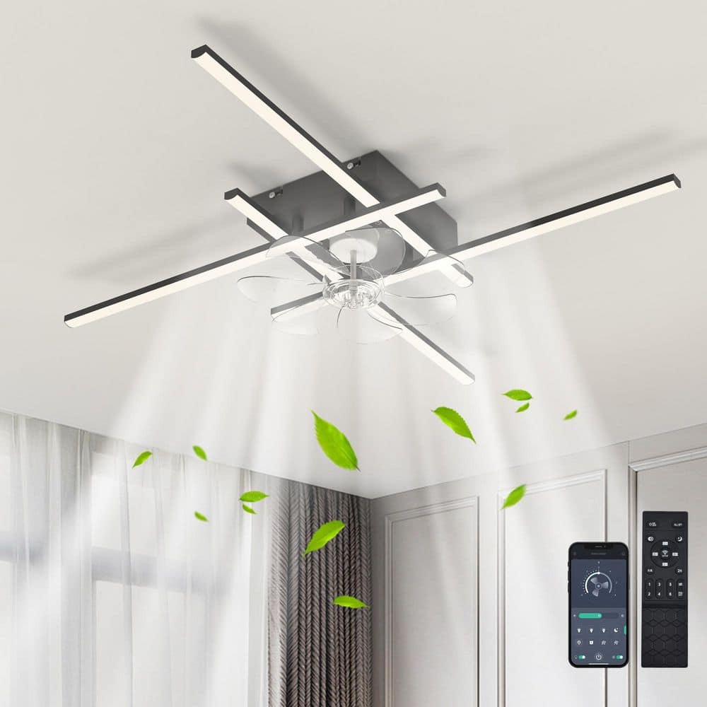 Genoci 33.46 in. Indoor Black Modern Linear Low Profile Standard ...