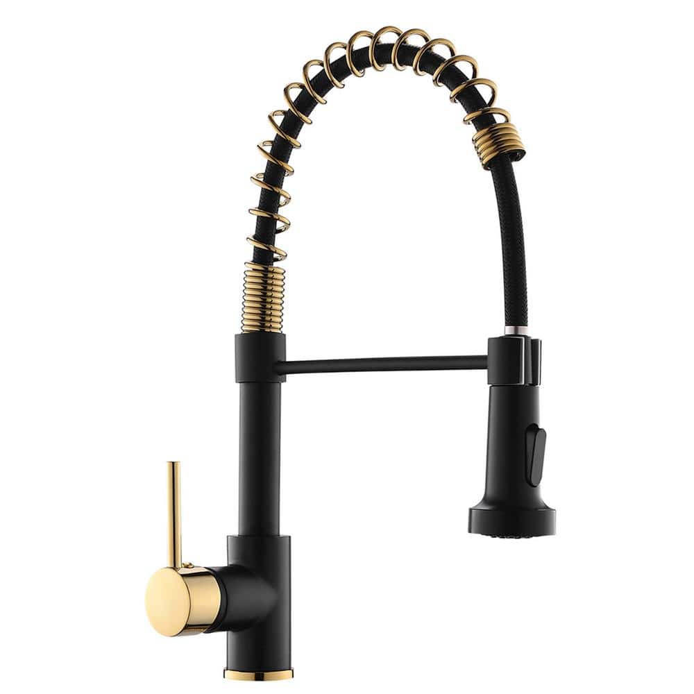Fapully Single-Handle 16 in. Commercial Kitchen Faucet with Dual ...