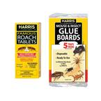 Harris 6 oz. Roach Tablets and Pest Glue Boards (5 Pack) HRT6-GB5