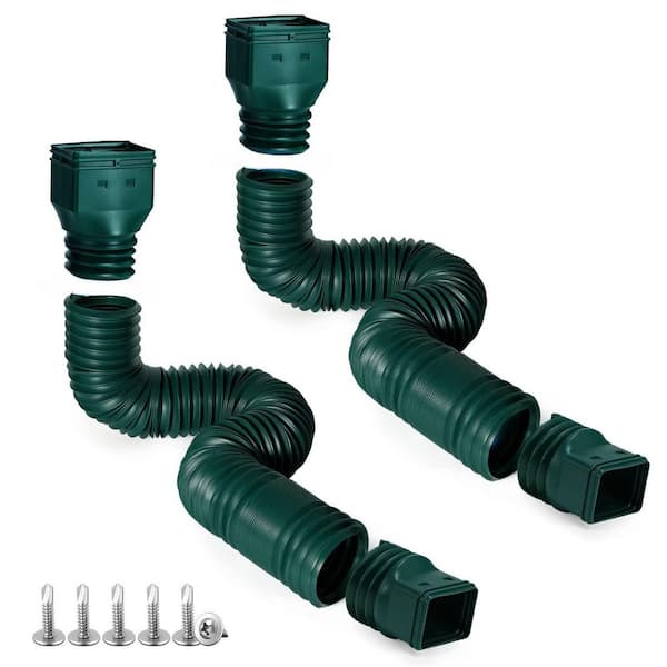 Reviews for Laybus 2 Pack Black Rain Gutter Downspout Extensions ...