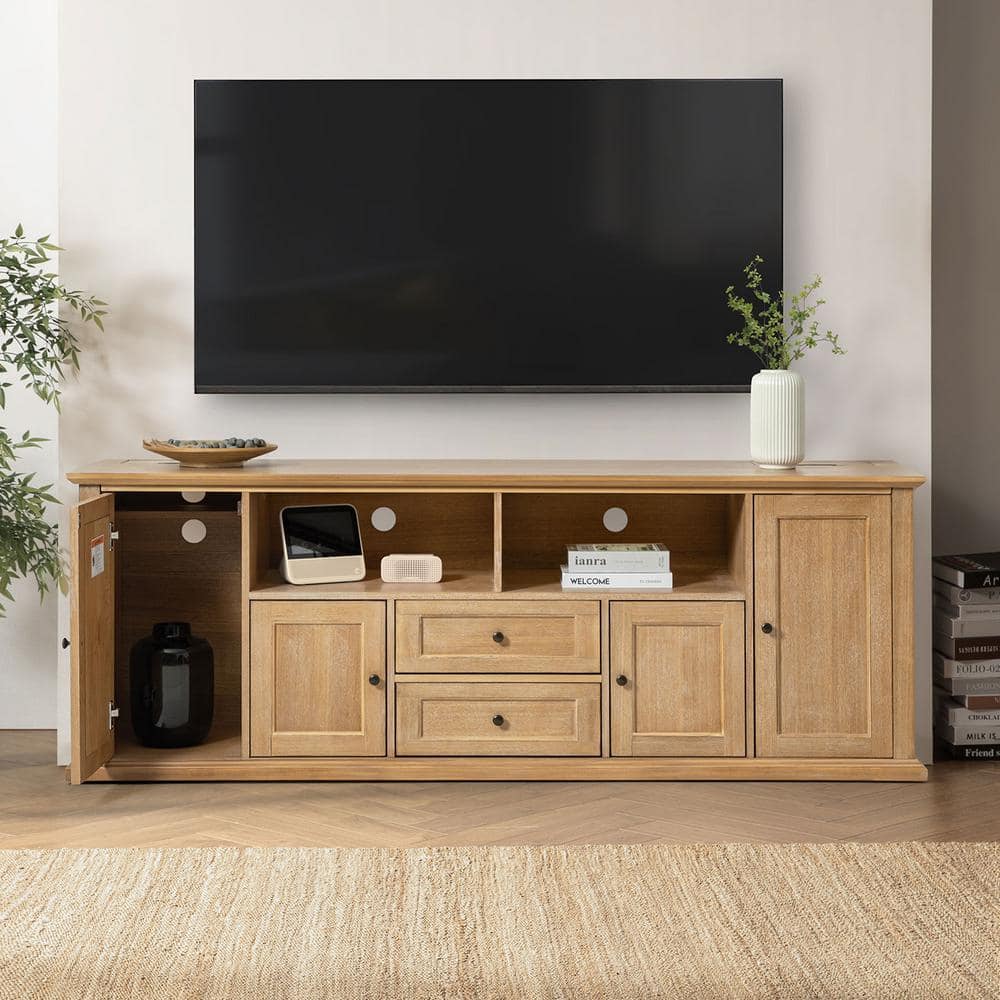 JAYDEN CREATION Eva Seadrift 72 in. Traditional TV Stand up to 75 in ...