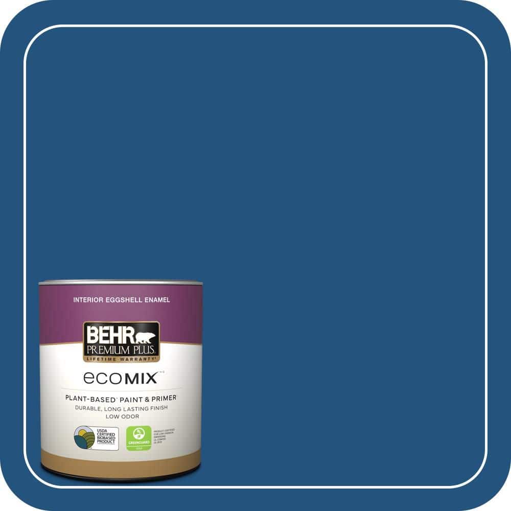 BEHR PREMIUM PLUS 1 qt. #S-H-570 Blueberry Twist Eggshell Enamel EcoMix ...