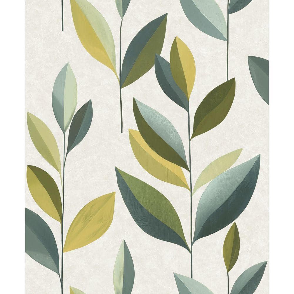 Walls Republic Corduroy and Dusky Citron Stylized Plum Leaf Print Non ...