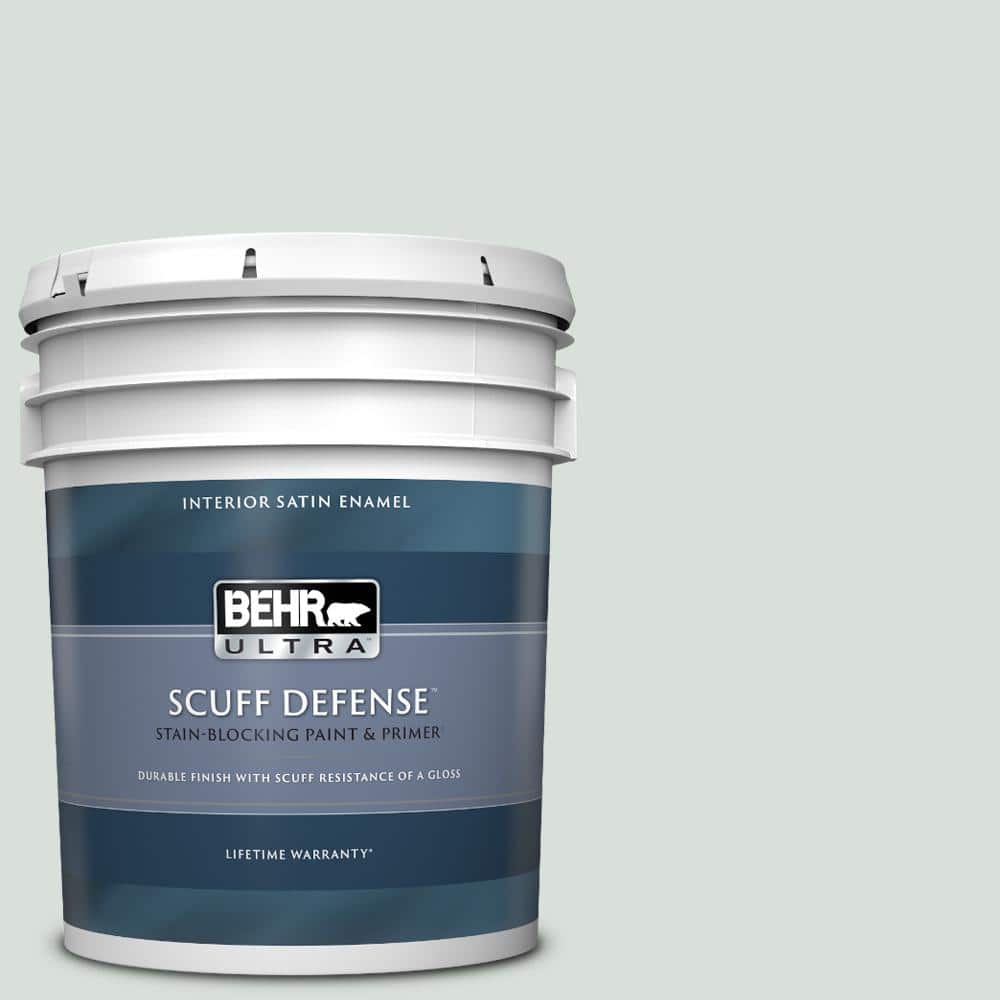 BEHR ULTRA 5 gal. #N420-1 Juniper Breeze Extra Durable Satin Enamel ...
