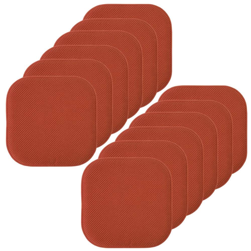 Sweet Home Collection Rust, Honeycomb Memory Foam Square 16 in. x 16 in ...