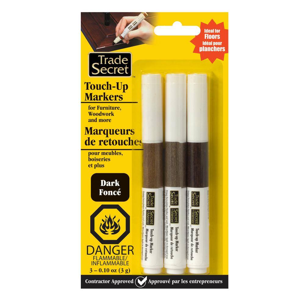 Trade Secret 0.1 oz. Dark Brown Tone Wood Stain Pencils and Markers for ...