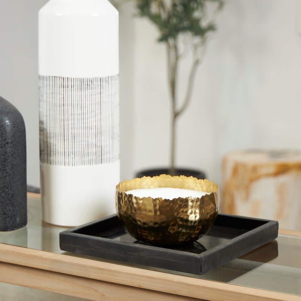 CosmoLiving by Cosmopolitan Gold Egyptian Mint Scented Hammered 30 oz ...