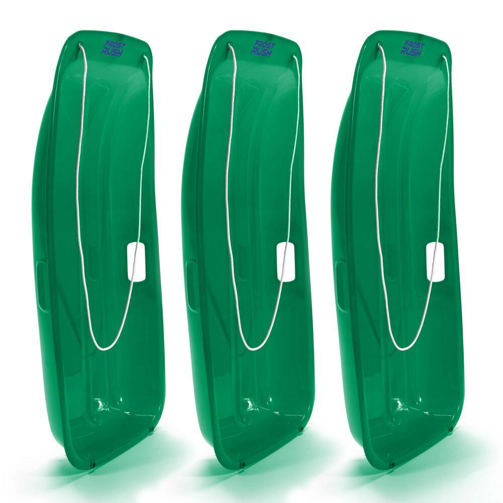 FROSTRUSH Machrus Snow Sled, Large Plastic Toboggan Sled for Winter ...