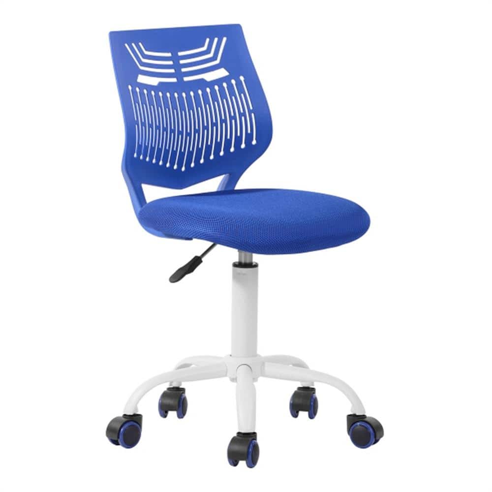 Spaco Navy Blue Mesh Fabric COvering Upholstered Seat Task Chair with ...