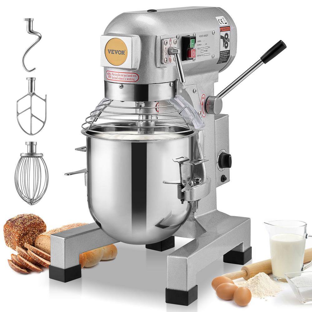 VEVOR Commercial Food Mixer 30 qt. 3 Adjustable Speeds 1100 W Dough ...