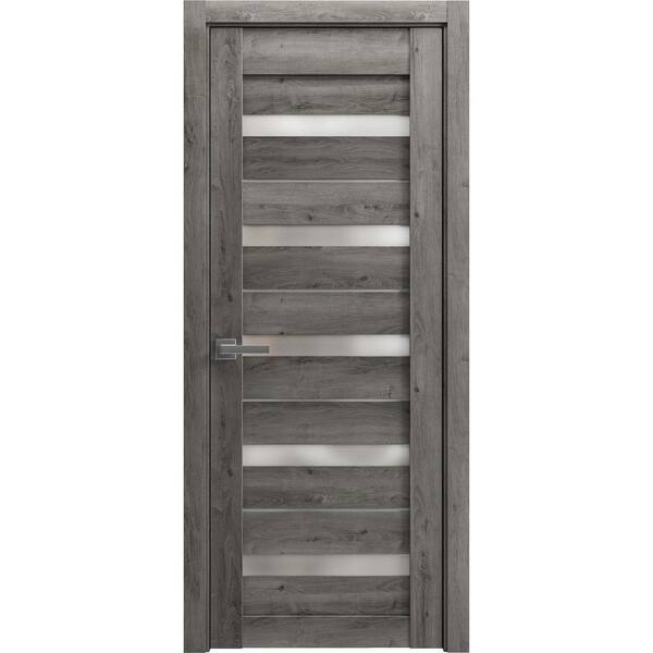 Sartodoors 4445 28 in. x 80 in. Left-Hand/Inswing Solid Frosted Glass ...