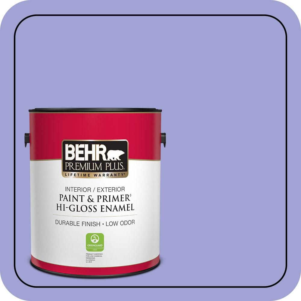 BEHR PREMIUM PLUS 1 gal. #P550-4 Water Hyacinth Hi-Gloss Enamel ...
