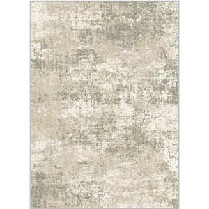 HaiiMeid Mist Gray/Beige 8 ft. x 10 ft. Modern Abstract Area Rug ...