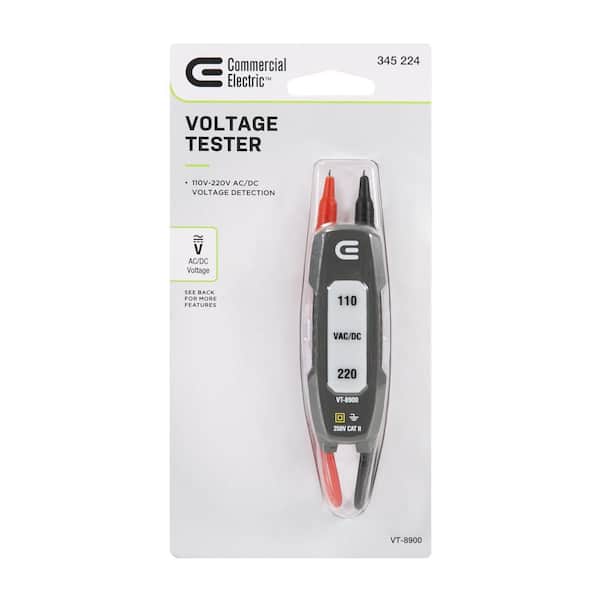 Commercial Electric 110-Volt/220-Volt Voltage Tester VT-8900 - The Home ...
