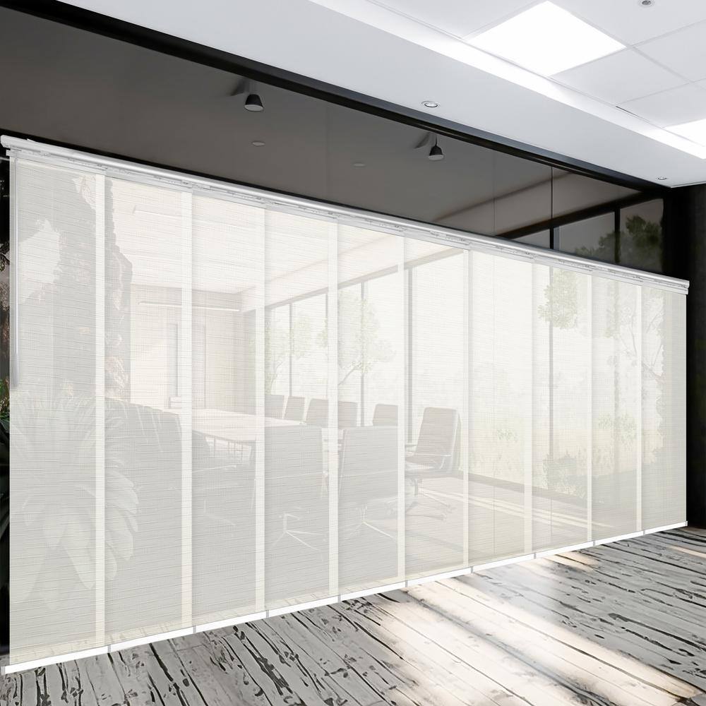 EMOH Ornate Alabaster 120 in. - 218 in. W x 116 in. L Adjustable 10 ...